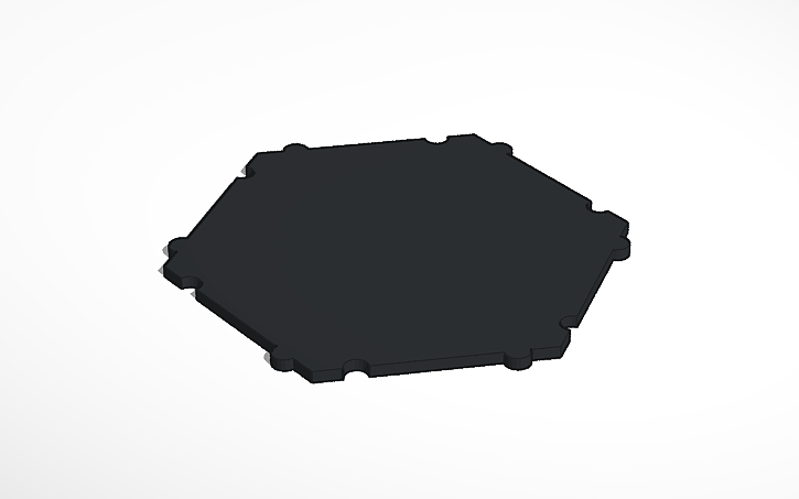 3D design Interlocking Hex Tile Blank - Tinkercad