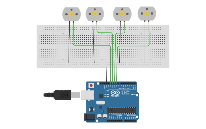 Circuit Design Commande Moteur Tinkercad