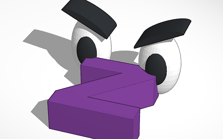 3D design purple z - Tinkercad