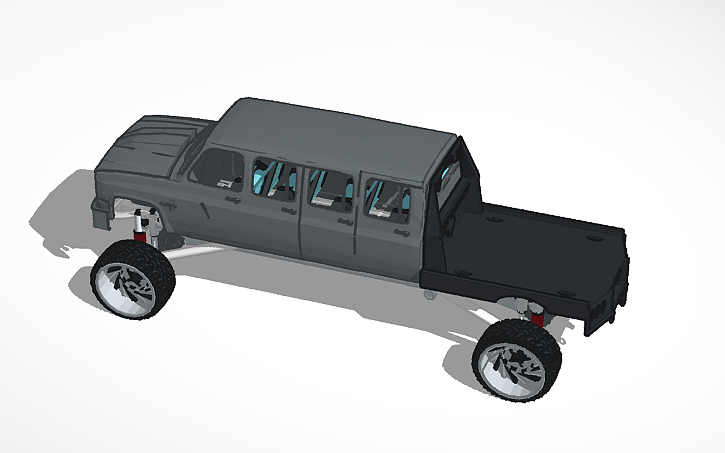 3D design mega cab square body - Tinkercad