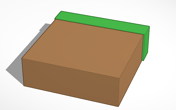 3D design minecraft grass block - Tinkercad
