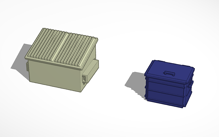 3D design Garbage Cans - Tinkercad