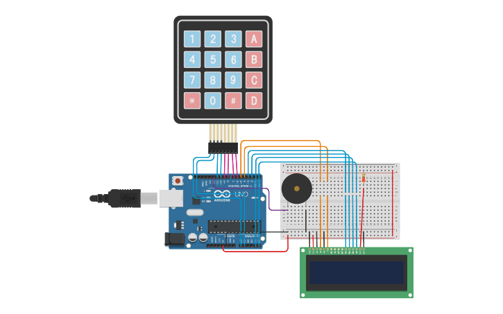 Circuit Design Arduino Project Password Security System Tinkercad 4744