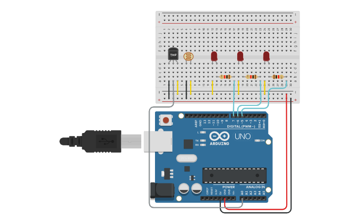 Circuit design Tugas CPS 1 Embedded System | Tinkercad