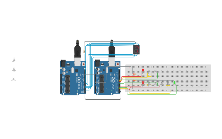 Circuit design Traffic Light with Timer - Tinkercad
