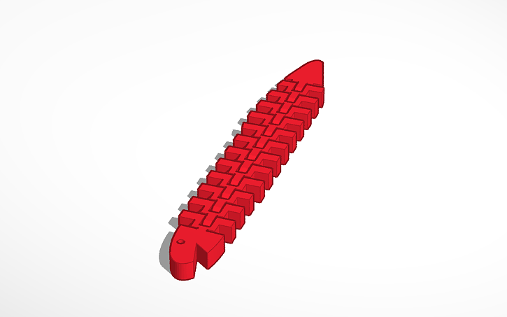 3D design moving snake - Tinkercad