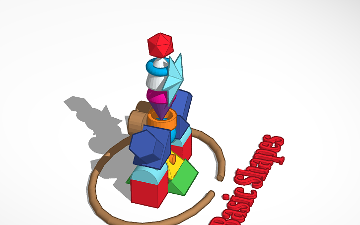 3D design All Basic Shapes - Tinkercad