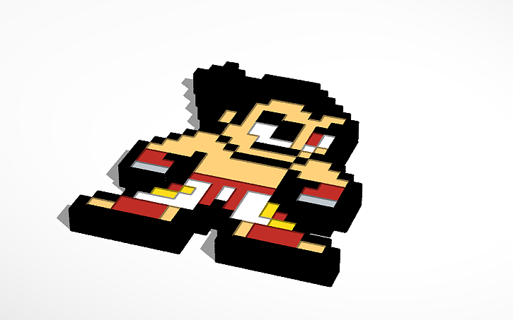 3D design 8-Bit Tekken Characters - Tinkercad