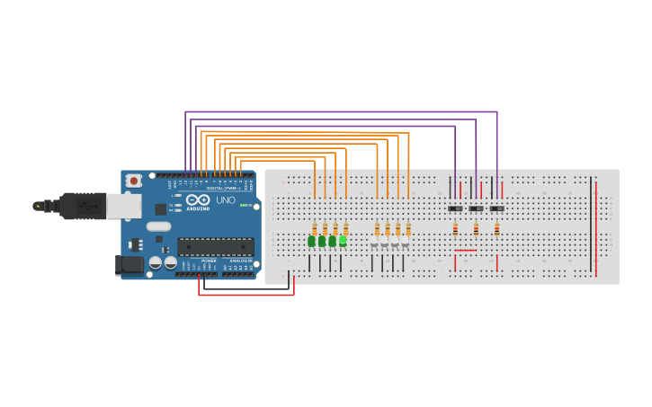 Circuit design CT 318 - VINANEL- BIT III-A - MODULE 02 - LEDs USING SLIDESW P2 | Tinkercad
