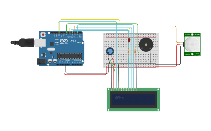 Circuit design THEFT ALARM_ NURUL ANIS - Tinkercad