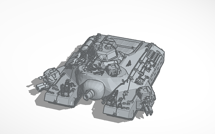 3D design Warhammer 40k custom Hellhammer tank - Tinkercad
