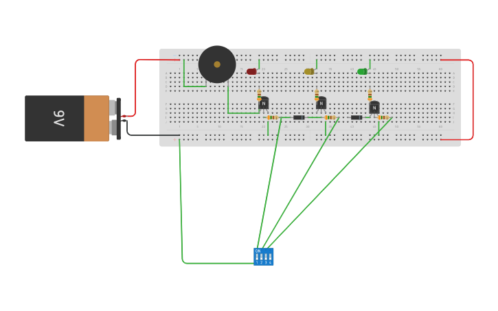 Circuit design Elevator Overload - Tinkercad