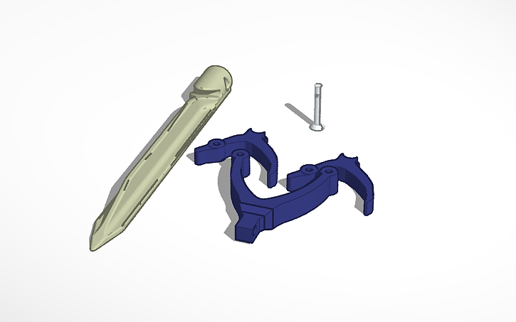 3D design Fishing rod holder - Tinkercad