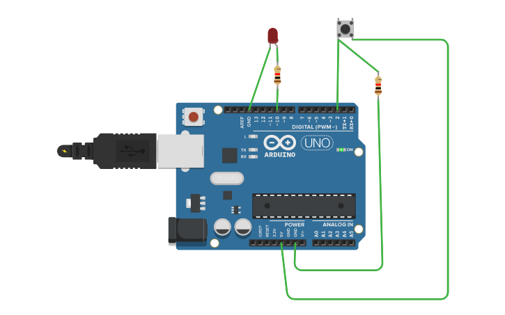 Circuit design Toggle switch - Tinkercad