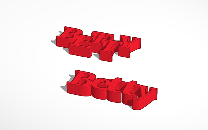 3D design bettyb | Tinkercad