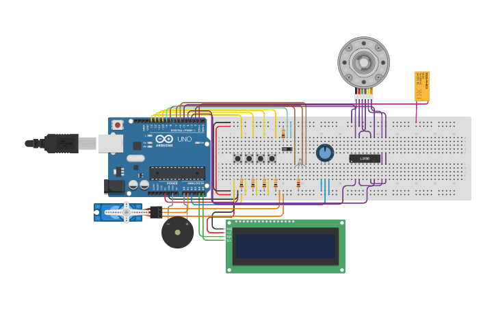 Circuit design the Máquina de Estado - Tinkercad