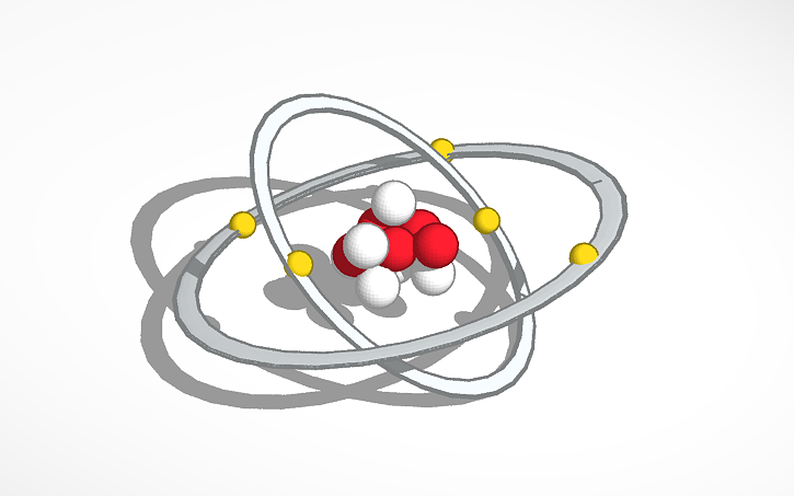 3D design Boron atom - Tinkercad