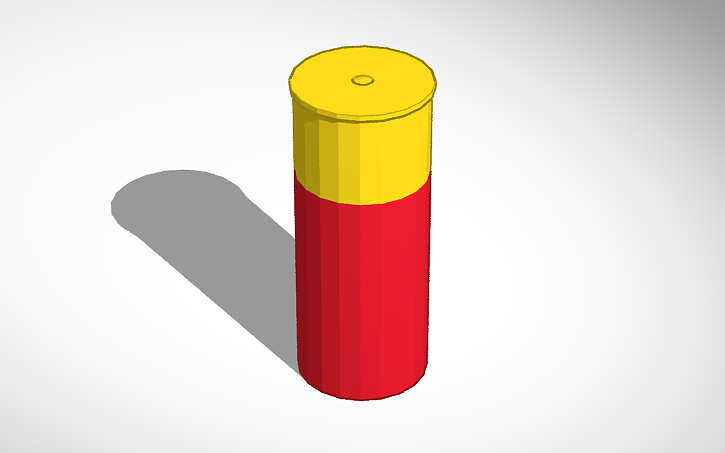 3D design Shotgun Shell (Royalty-Free) | Tinkercad