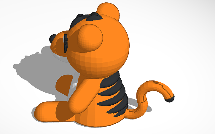 3D design Cute baby tiger - Tinkercad