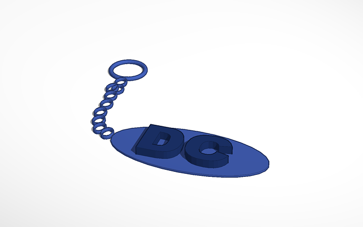 3D design Key Chain - Tinkercad