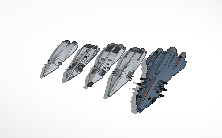 3D design Evolution of Terran/Solar Frigates | Tinkercad