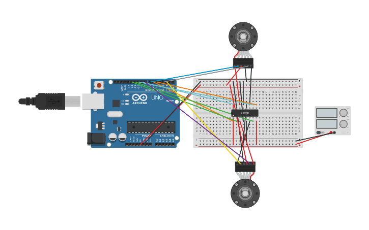 Circuit design encoder with driver - Tinkercad
