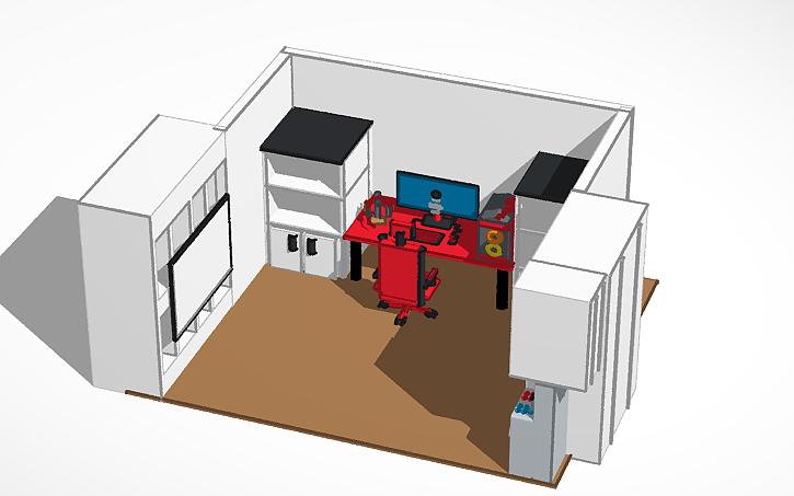 3D design gaming room idea - Tinkercad