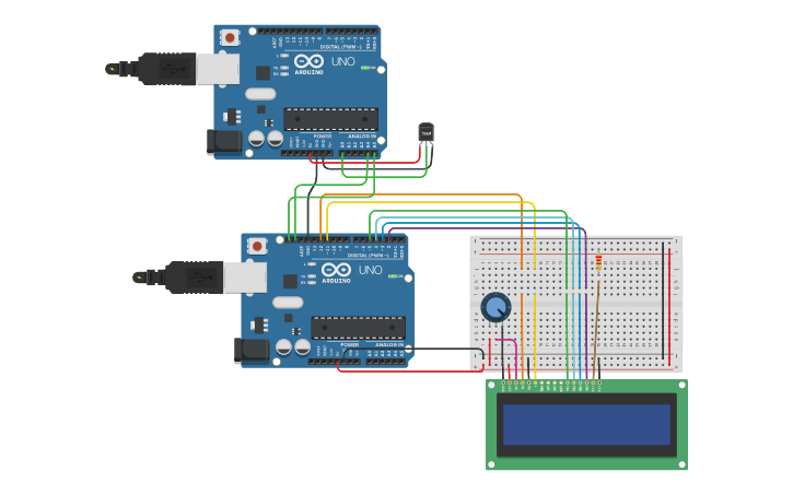 Circuit design Ejemplo I2C 730-2120 | Tinkercad