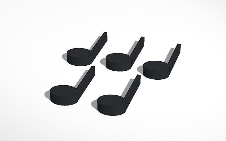 3D design Music Notes - Tinkercad