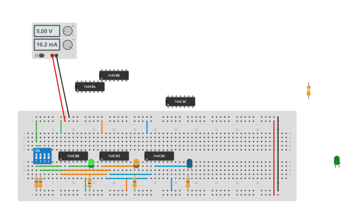Circuit design comprobacion de compuertas AND, OR, NOT, NAND, NOR, XOR ...