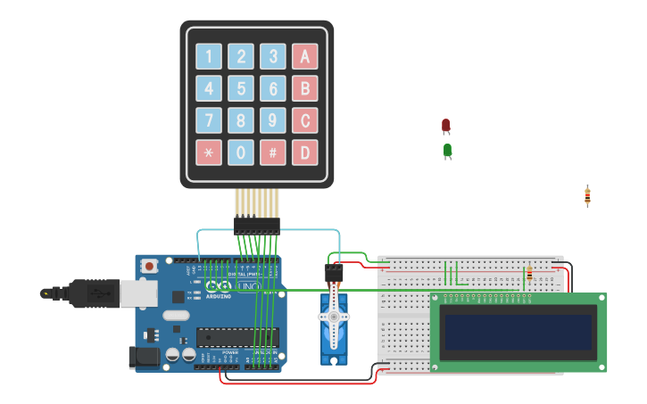 Circuit Design Rotating Servo Motor Tinkercad