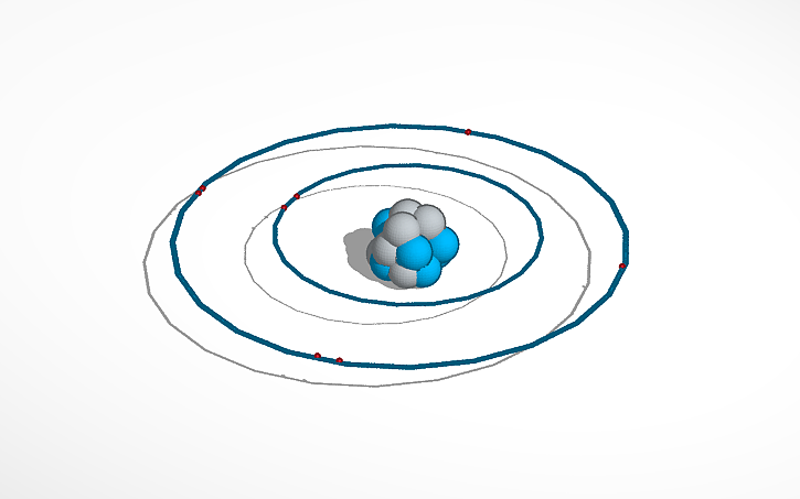 3D design Oxygen atom - Tinkercad