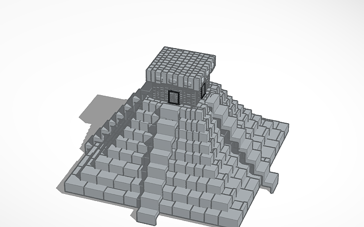 3D design MAYAN PYRAMID - Tinkercad