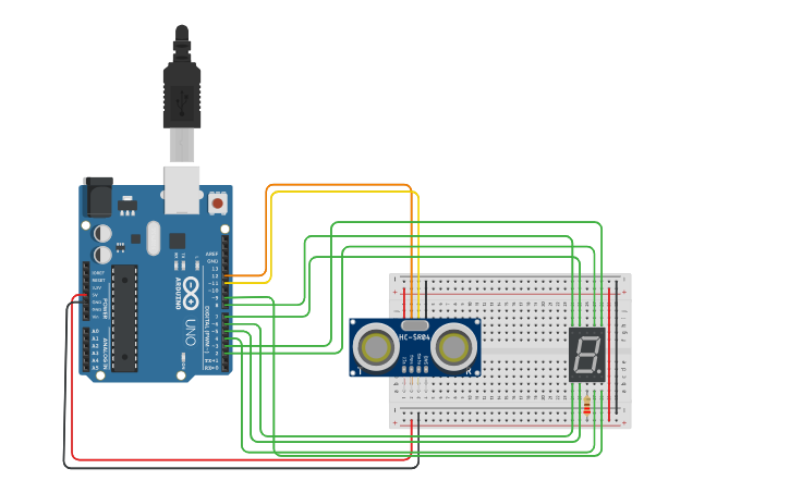 Circuit design practica sensor - Tinkercad