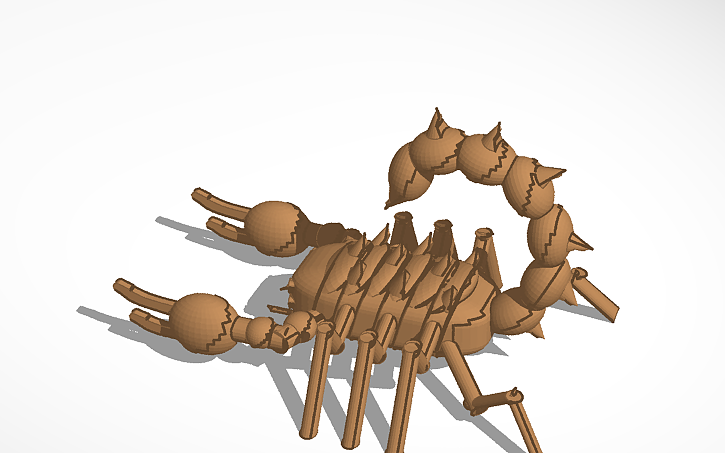 3D design scorpion - Tinkercad