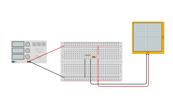 Circuit design Analisi di un segnale sinusoidale Circuito R | Tinkercad