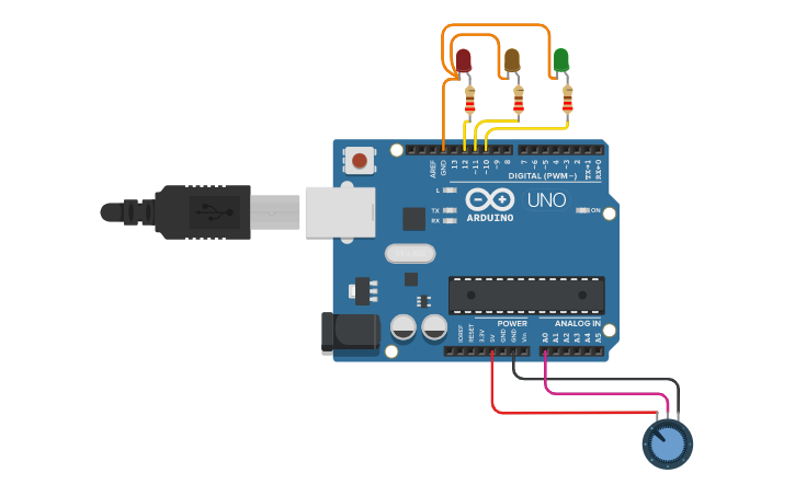 Circuit design Arduino Lab2 | Tinkercad