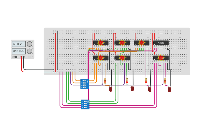 Circuit design 106120120 3-bit Carry Look-Ahead Adder | Tinkercad