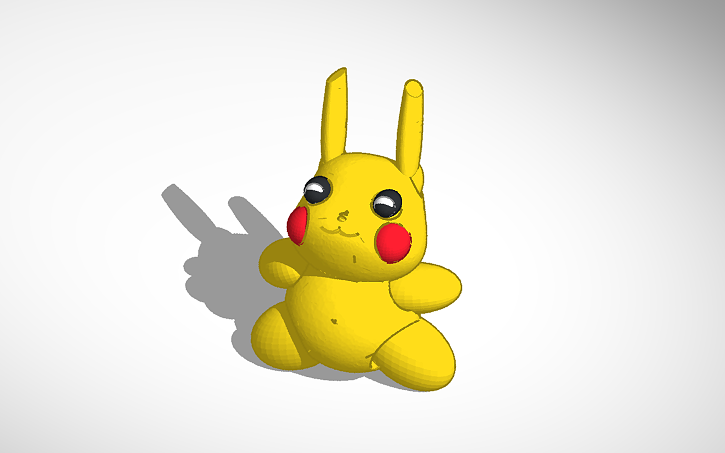 3D design pikachu - Tinkercad