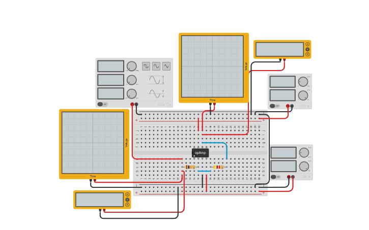 Circuit design Modul 6 Percobaan 1 (2) - Tinkercad