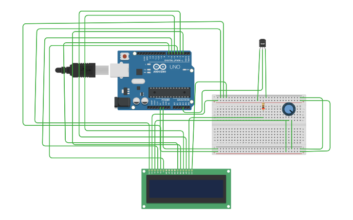 Circuit Design Digital Thermometer Using Arduino Tinkercad 9603