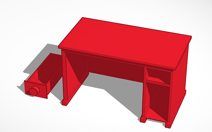 3d Design Computer Desk Tinkercad
