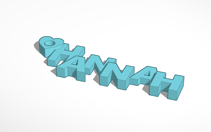 3D design Name keychain - Tinkercad