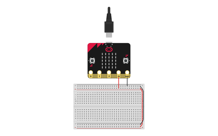Circuit design Microbit - Tinkercad