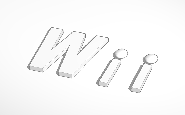 3D design Wii Logo - Tinkercad