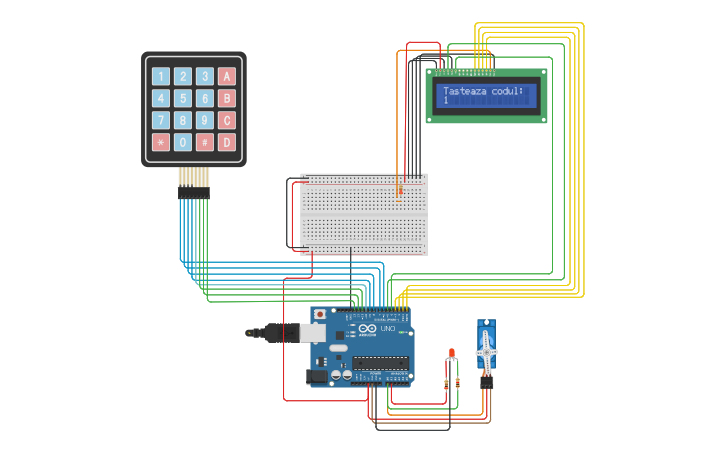 Circuit design Keypad bun - Tinkercad