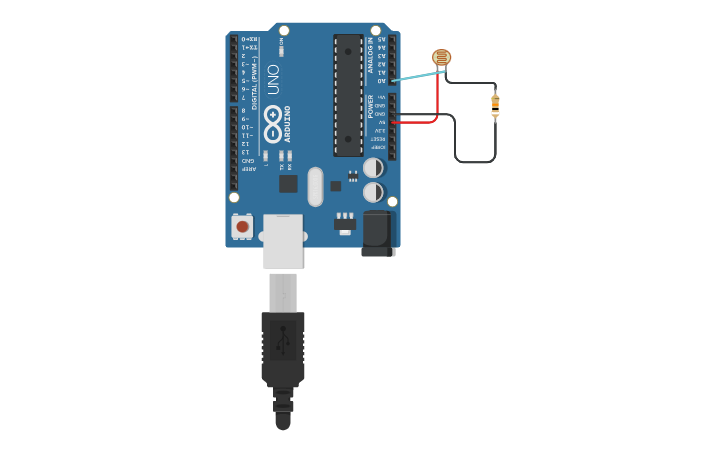 Circuit design Photo Resistor - Tinkercad