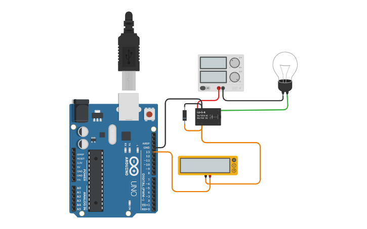 Circuit design Un relais - Tinkercad