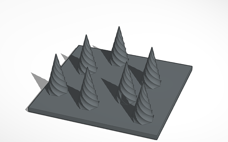 3D design spike field | Tinkercad