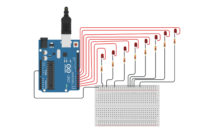 Circuit design Leds_Secuencia - Tinkercad